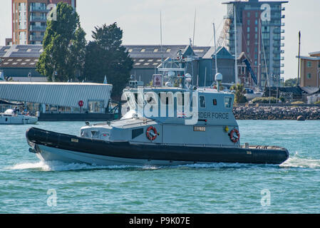 The UK Border Force coastal patrol vessel (CPV) HMC Nimrod seen in ...
