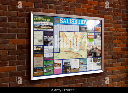 Road Map of Salisbury, England Stock Photo - Alamy