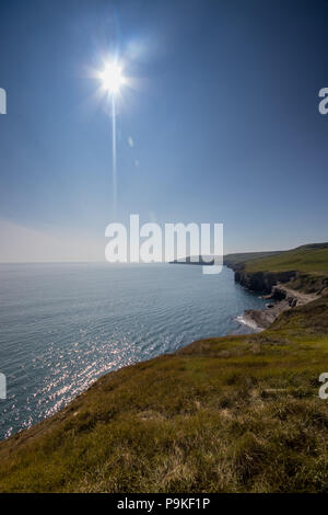 View towards Dancing Ledge, Durlston Country Park, Langton Matravers ...