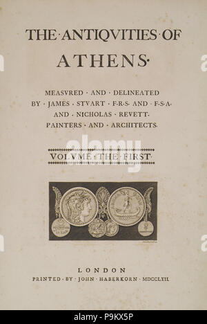 Title page - Stuart James And Nicholas Revett - 1762 Stock Photo - Alamy