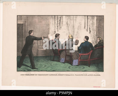 Assassination of President Lincoln, Ford's Theatre, Washington, April ...