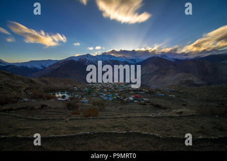 Nako Village Sunset, Kinnaur Valley Stock Photo - Alamy