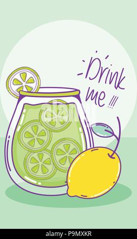 Drink me juice cute cartoons Stock Vector Image & Art - Alamy