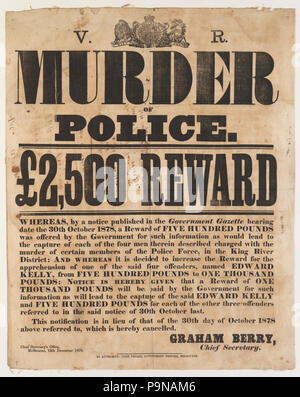 Wanted Poster - Ned (Edward) Kelly Stock Photo - Alamy