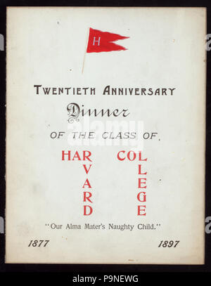 578 DINNER,20TH ANNIVERSARY (held by) CLASS OF 1877 HARVARD COLLEGE (at ...