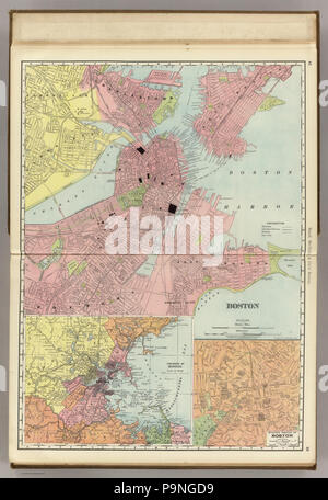 1903 Boston map Stock Photo - Alamy