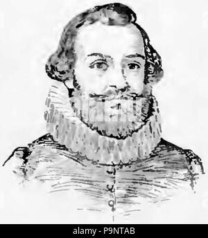 Portrait of Myles Standish, a military leader in colonial America ...