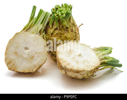 wild celery (Apium graveolens), cross section of the stem of celery ...