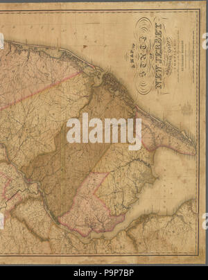 A map of the state of New Jersey - with part of the adjoining states ...