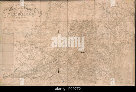 A map of the state of Virginia - reduced from the nine sheet map of the ...