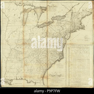 Map of the northern parts of the United States of America Stock Photo ...