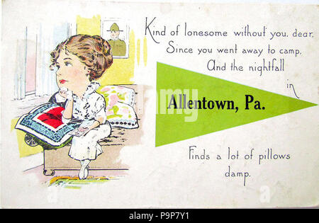 1918 Camp Crane Postcard 2 Allentown PA Stock Photo - Alamy