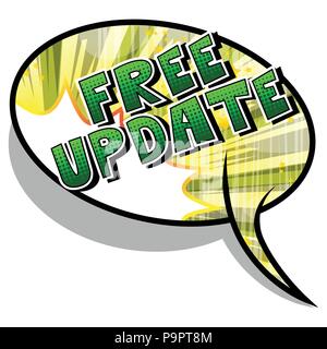 Free Update - Comic book style word on abstract background Stock Vector ...