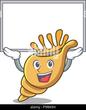 With board exotic shell character cartoon Stock Vector Image & Art - Alamy