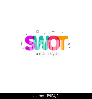 Swot analysis, color word swot, lettering of letters of swot analysis ...