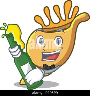 With beer cute shell character cartoon Stock Vector Image & Art - Alamy