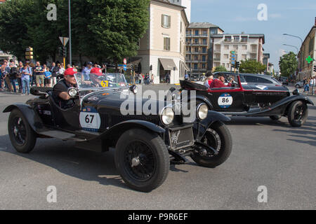 Brescia, Italy - May 19 2018: RILEY SPRITE 1936 is an old racing car in ...