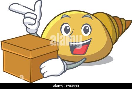 With box exotic shell character cartoon Stock Vector Image & Art - Alamy