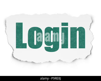 Protection concept: Painted green text Safety First on Torn Paper background with Hand Drawn ...