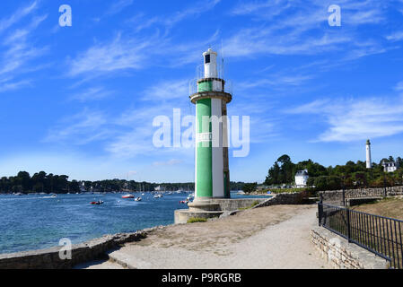 Benodet Lighthouse at sunrise. Benodet, Brittany, France Stock Photo ...