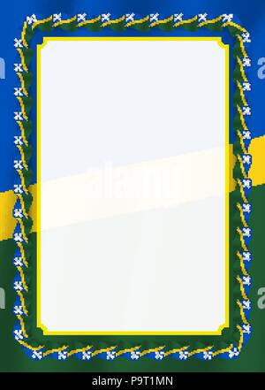 Flag of the Solomon Islands, template for the award, an official ...