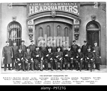 Brooklyn fire HQ, 1890 Stock Photo - Alamy