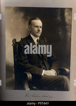 A photograph of President Calvin Coolidge and his cabinet members taken ...
