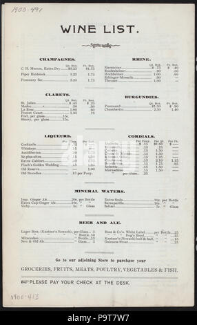 365 DAILY BILL OF FARE (held by) RAIMONDO BRAGUGLIA'S CAFE ...