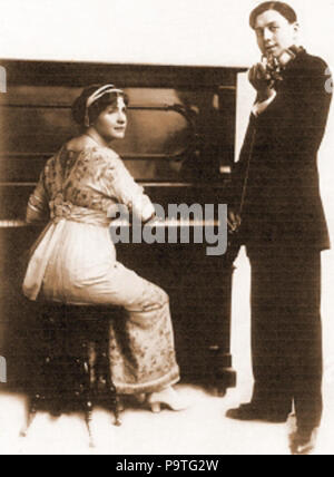 Jack Benny, radio and film comedian, touring with a group of ...