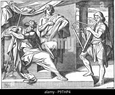 'David Playing the Harp before Saul' by Lucas van Leyden, Honolulu ...