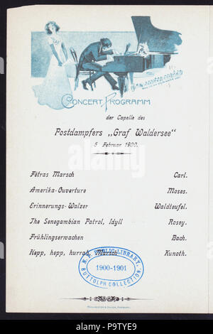 541 DINNER (held by) HAMBURG-AMERIKA LINE (at) "ENROUTE STEAMER ...