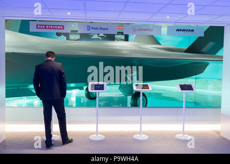 A mock-up of the BAE Systems Tempest, a proposed stealth fighter ...