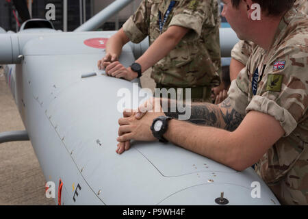 Members of British Army's Royal Artillery, demonstrate the rapid ...