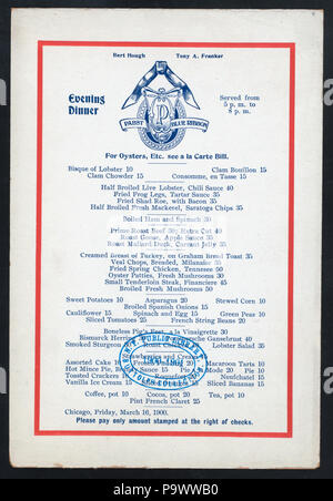 DINNER (held by) PABST BLUE RIBBON (at) PABST BLUE RIBBON (REST;) LOGO ...