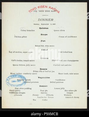 551 DINNER (held by) NIPPON YUSEN KAISHA - S.S.KINSHIN MARU (at) EN ...