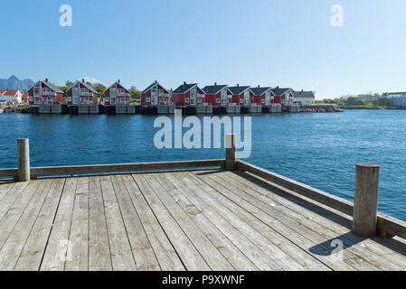 Rorbu Cabins in Svolvaer - Lofoten - Norway Stock Photo - Alamy