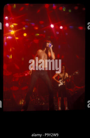 LONG BEACH, CA : ACDC with the late Bon Scott performing live on the ...