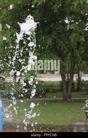 Upscale park with beautiful water features on a sunny summer day Stock ...