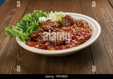 Traditional West African Beef Stew, in countries like Cameroon, Nigeria ...