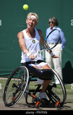 Diede De Groot of Netherlands competing in the finals of the Wheelchair ...