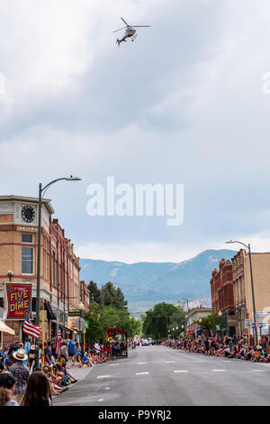 A helicopter flying in sky Stock Photo - Alamy