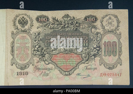 1910 Imperial Russia 100 Rubles Bank Note Stock Photo - Alamy