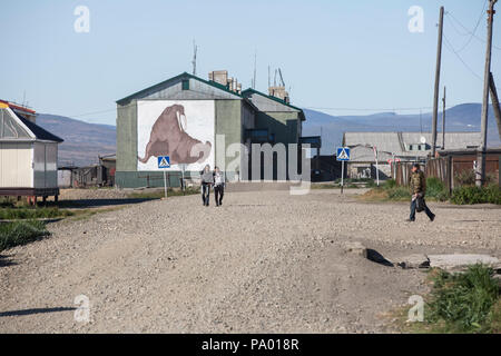 Russia, Siberia, Chukotka Autonomous Okrug aka Chukotka. Yttygran Stock ...
