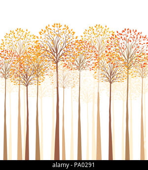 Autumn tree background on white BG Stock Photo - Alamy