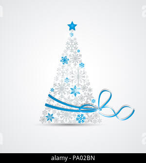 christmas tree made from ribbon on a green background Stock Photo - Alamy