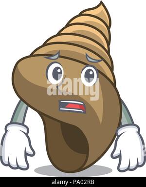 Afraid mollusk shell mascot cartoon Stock Vector Image & Art - Alamy