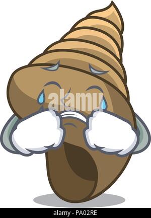 Crying mollusk shell mascot cartoon Stock Vector Image & Art - Alamy