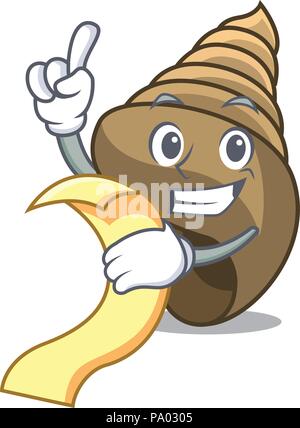 With menu mollusk shell mascot cartoon Stock Vector Image & Art - Alamy