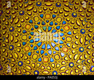 Concave domed ceiling with geometric architectural design at the ...