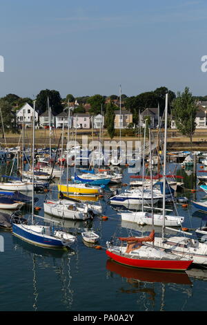 lymington harbour and yachts hampshire Stock Photo - Alamy